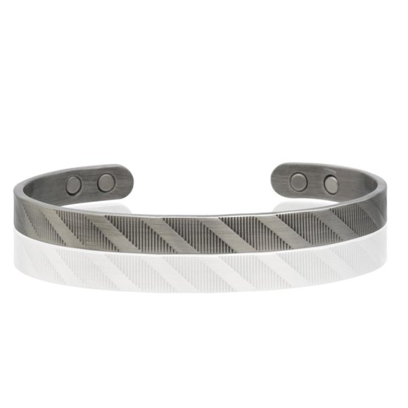 Jewelry | Antique Silver Magnetic Bracelet Cuff Bangle Arthritis Pain ...